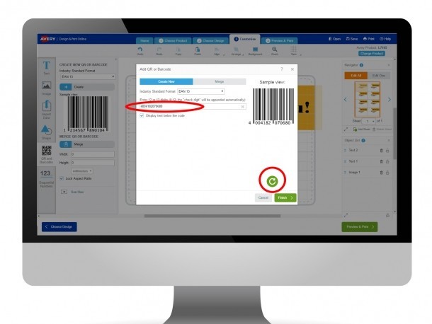 Create barcodes using design and print | Avery Zweckform